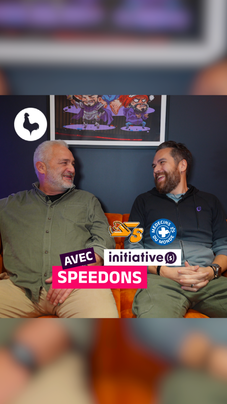 MisterMV, streamer et Joël Weiler, Directeur de Médecins du Monde pour SpeeDons 5 - Les Petits ...
